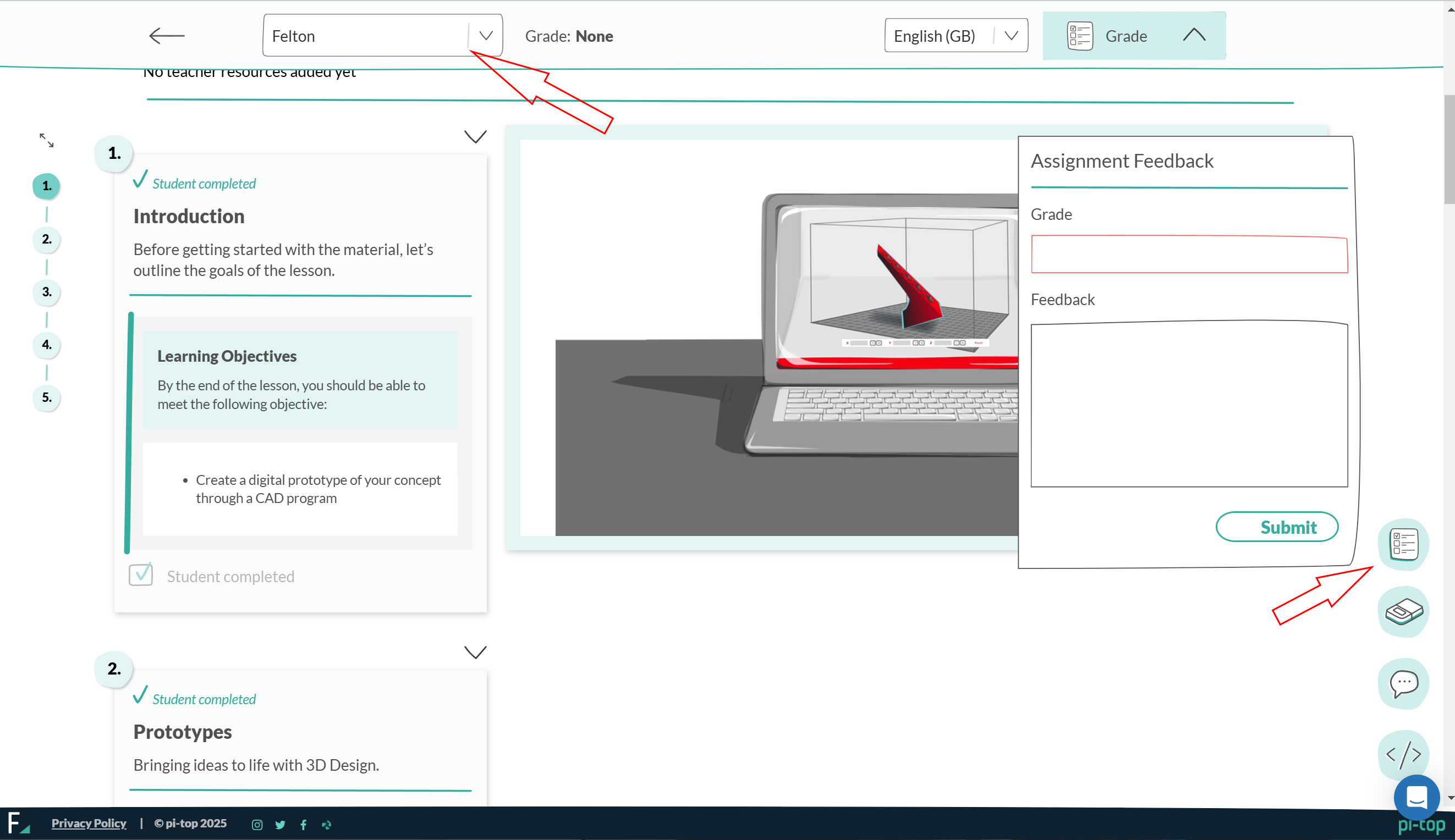 Student progress tracking & grading
